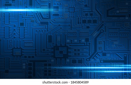 Pcb Background Background Composed Blue Circuit Stock Illustration ...
