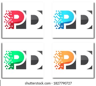 Pd Creative Logo Design Concept Stock Illustration 1827790727 ...