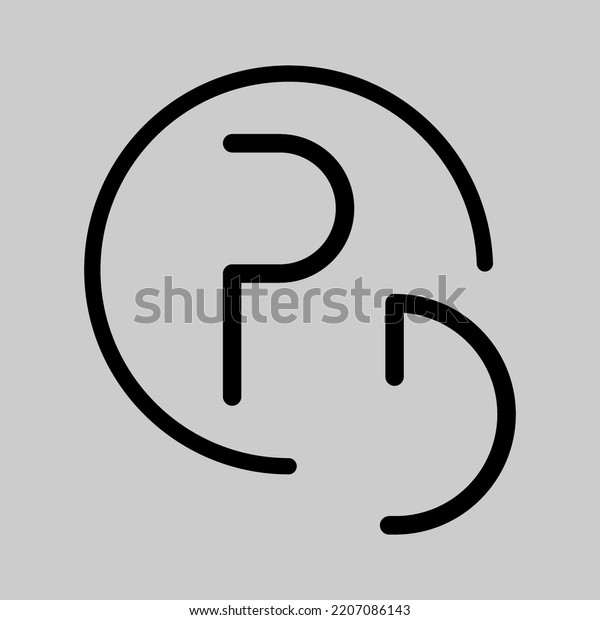 Pd Monogram Simple Logo Best Value Stock Illustration 2207086143 ...