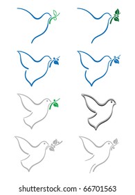 Peace Design Elements Against White Background Stock Illustration ...