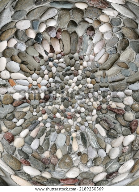 Pebble Patterns Many Grey White Smooth Stock Illustration 2189250569 ...