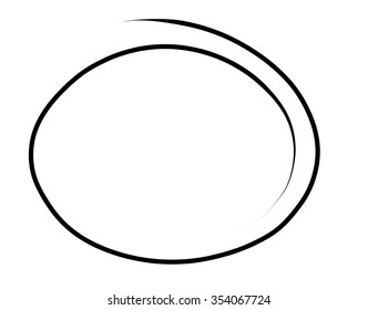 Pen Drawing Round Shape Stock Illustration 354067724 | Shutterstock