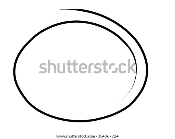 Pen Drawing Round Shape Stock Illustration 354067724 | Shutterstock