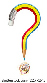 Pencil Executed Form Question Mark On Stock Illustration 111971645 ...
