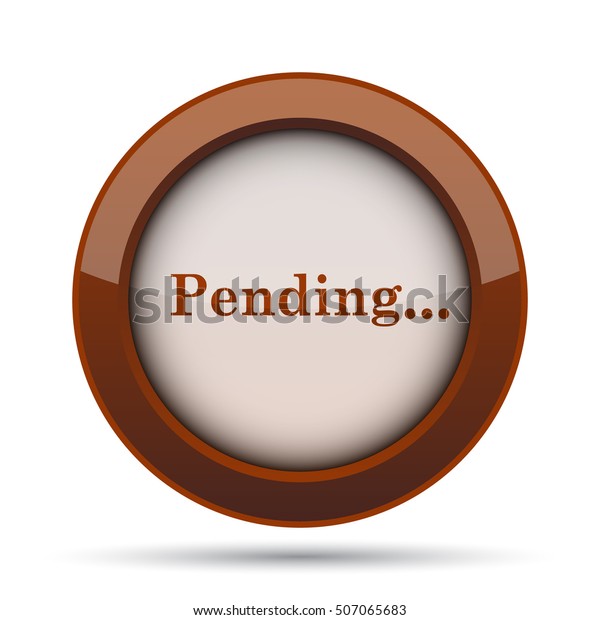 Pending Icon Internet Button On White Stock Illustration 507065683