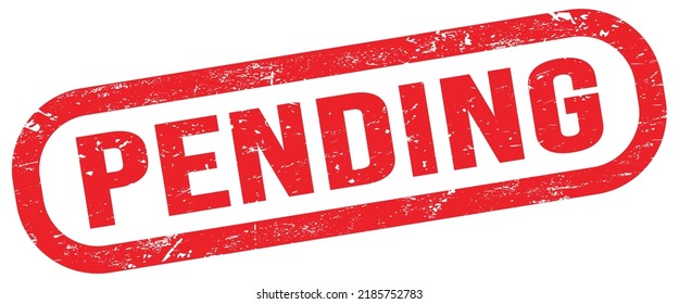 Pending Text On Red Rectangle Stamp Stock Illustration 2185752783 ...
