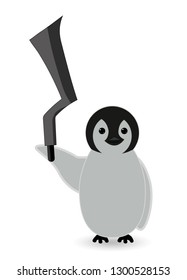 Penguin Weapon Stock Illustration 1300528165
