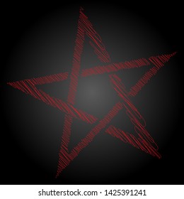 Pentagram Pentalpha Pentangle Dot Work Ancient: vector de stock (libre ...