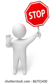 6,428 3d man stop Images, Stock Photos & Vectors | Shutterstock