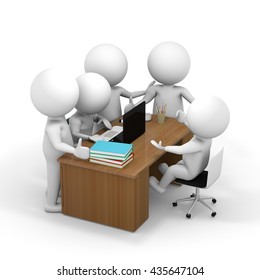 3d Illustration Male While Working Boss Stock Illustration 1107777308