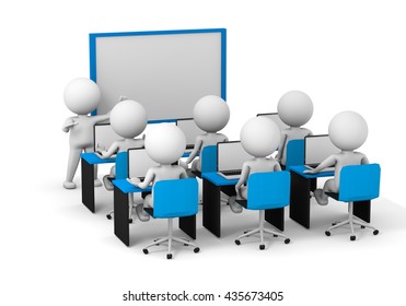 People Working 3d Rendering: ilustración de stock 435673405 | Shutterstock