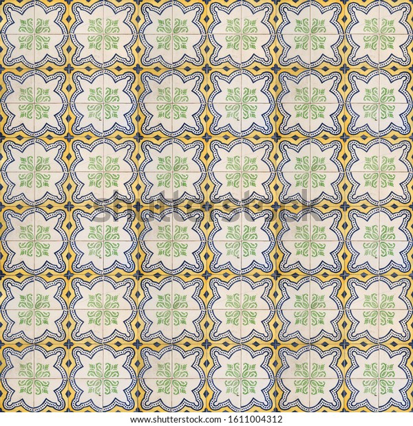 Peranakan Tiles Patterned Texture Seamless 3d 스톡 일러스트 1611004312 ...