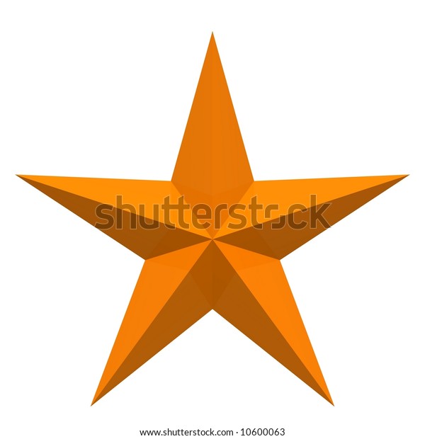 Perfect Five Pointed Star Isolated On Stock Illustration 10600063