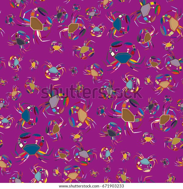 Perfect Seafood Texture Seamless Pattern Flock Stock Illustration ...