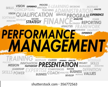 Performance Management Word Cloud Concept Background Stock Illustration ...