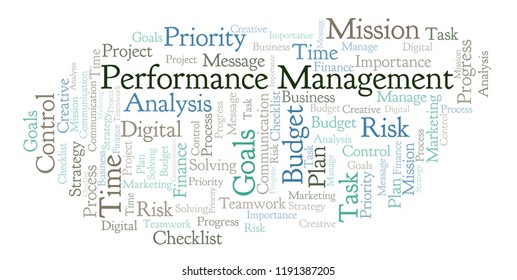 Performance Management Word Cloud Made Text Stock Illustration ...