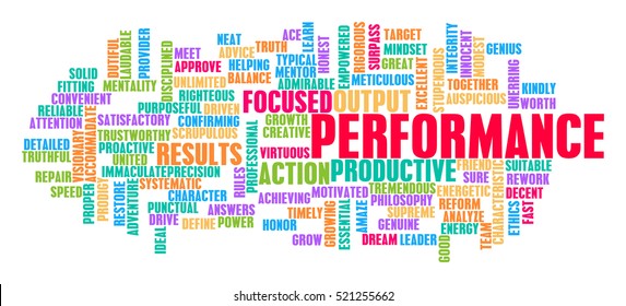 Performance Word Cloud Concept On White Stock Illustration 521255662 ...