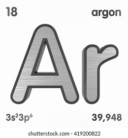 Periodic Table Elements Argon 3d Title Stock Illustration 416905420