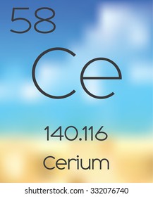 Periodic Table Elements Cerium Stock Illustration 332076740 | Shutterstock
