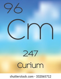 Periodic Table Elements Curium: ilustración de stock 332065712 ...