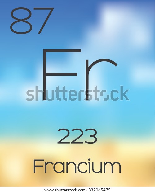 Periodic Table Elements Francium: ilustrações stock 332065475 ...