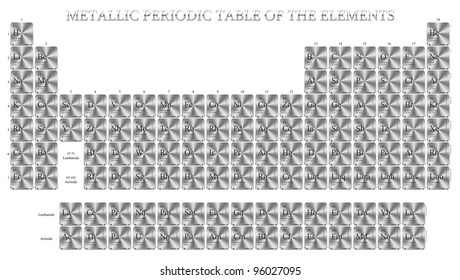 Periodic Table Elements Metal Buttons Stock Illustration 96027095 ...