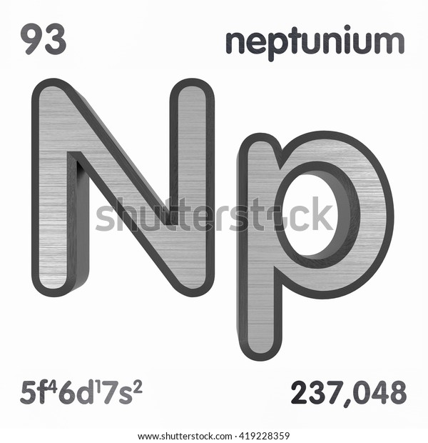 Periodic Table Elements Neptunium 3d Title Stock Illustration 419228359 ...