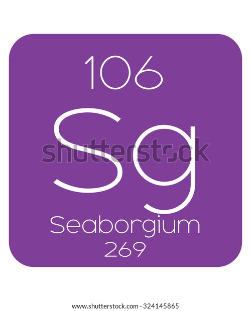 Periodic Table Elements Seaborgium Stock Illustration 324145865 ...