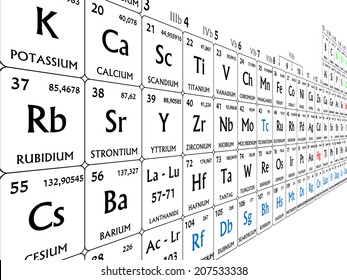 Periodic Table Elements Simple Black On Stock Illustration 207533338 ...