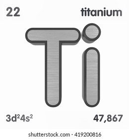 Periodic Table Elements Titanium 3d Title Stock Illustration 419200816 ...
