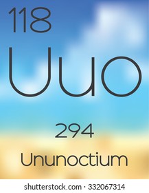 Periodic Table Elements Ununoctium 스톡 일러스트 332067314 | Shutterstock