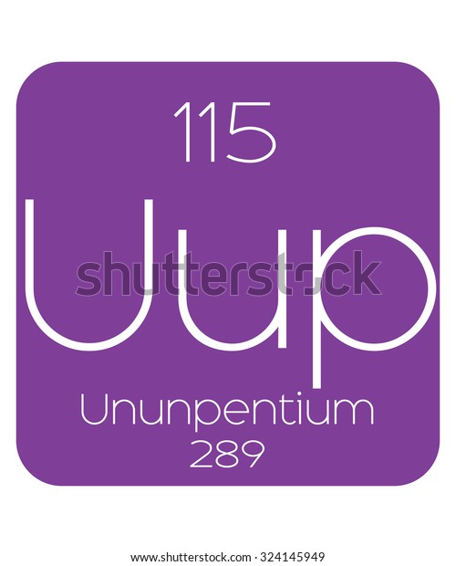 Periodic Table Elements Ununpentium Stock Illustration 324145949 ...