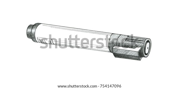 Permanent Marker Whiteboard Marker Linear Drawing Stock Illustration ...