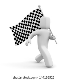 Person Checkered Flag Stock Illustration 144186523 | Shutterstock