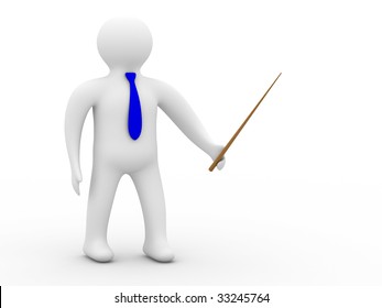 Person Pointer On White Background Isolated Stock Illustration 33245764