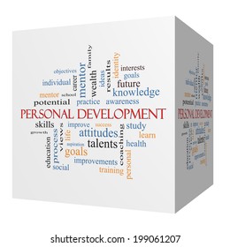 Personal Development 3d Cube Word Cloud Stock Illustration 199061207 ...