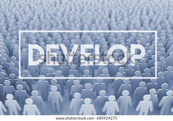 Personal Development Large Group Stick Figure: ilustración de stock ...