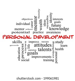 Personal Development Word Cloud Concept Red Stock Illustration ...