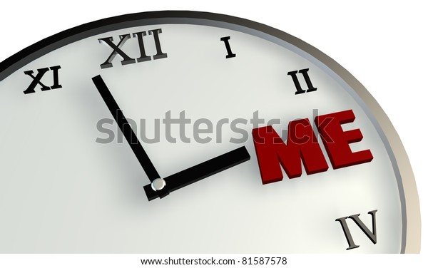 Personal Time Concept On Clock Me Stock Illustration 81587578