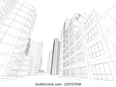 2,614 Tall building line drawing Stock Illustrations, Images & Vectors ...