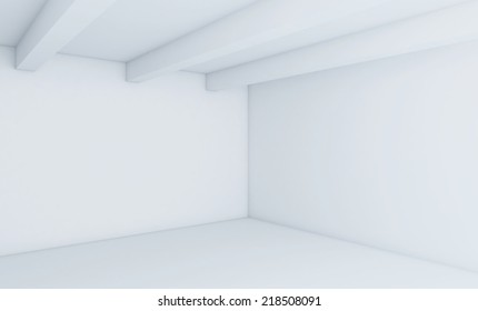Perspective Empty White Room 3d Render Stock Illustration 218508085 ...