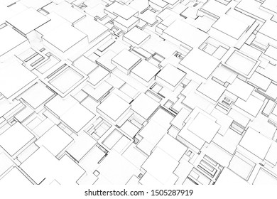 Ilustrasi Stok Perspective Future Patterns Lines Industrial Technology ...