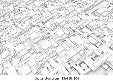 Perspective Future Technology Patterns3d Illustration Rendering Stock ...