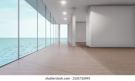 Perspective Modern Minimal Space Empty Room Stock Illustration ...
