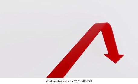 Perspective Red Arrow Growth Over White Stock Illustration 2113569815