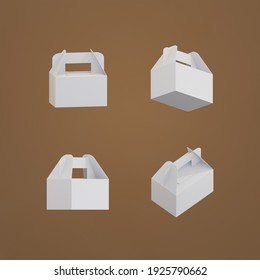 Perspective Set Pack Orthographic View Packaging Stock Illustration ...