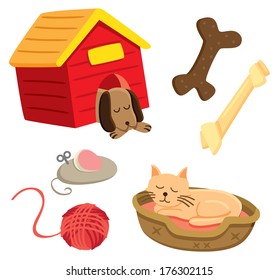 Pet Stuff Icon Stock Vector (Royalty Free) 170186225