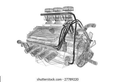 16,657 Engine wire frame Images, Stock Photos & Vectors | Shutterstock