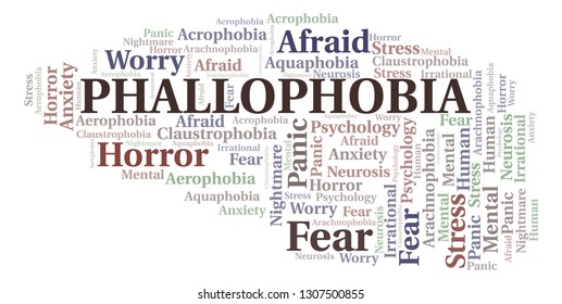 Phallophobia Word Cloud Stock Illustration 1307500855 | Shutterstock