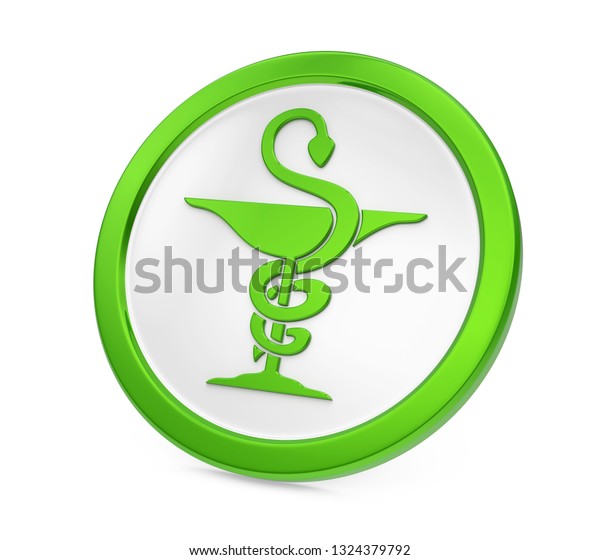 Pharmacy Symbol Isolated 3d Rendering Stock Illustration 1324379792 ...